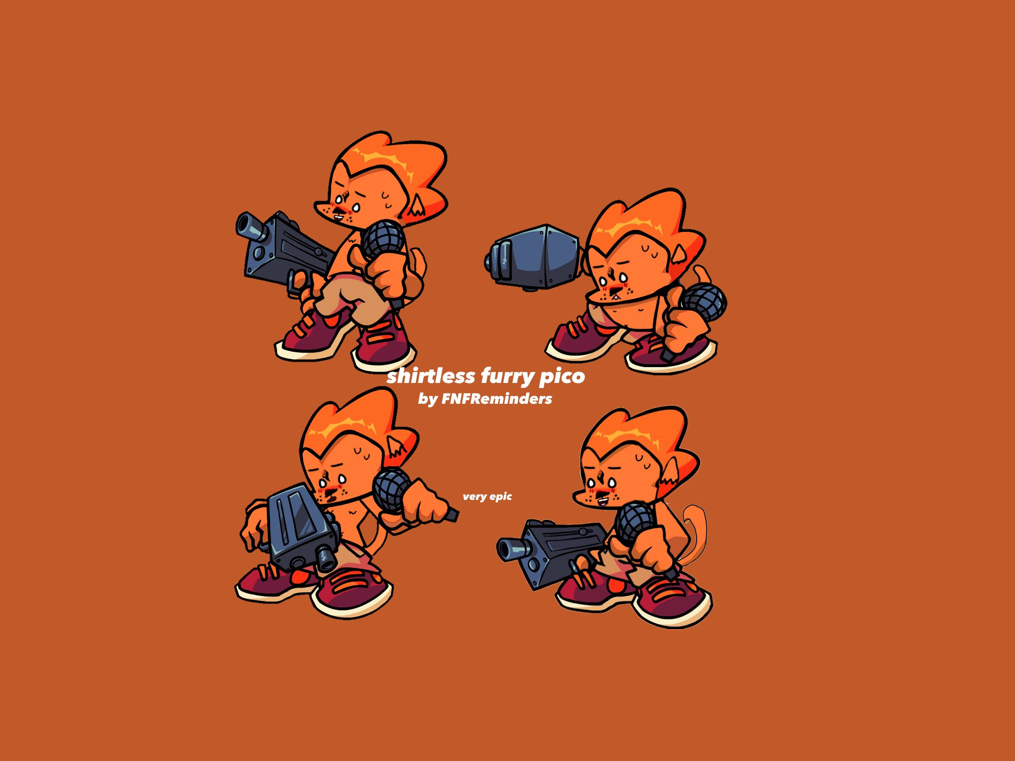 Shirtless Furry Pico over Pico [Friday Night Funkin'] [Mods]