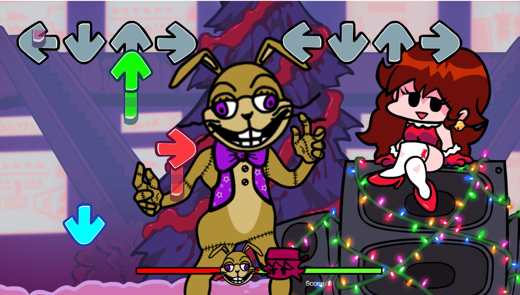 Glitchtrap over Lemon Demon Mod for Friday Night Funkin' | FNF Mods