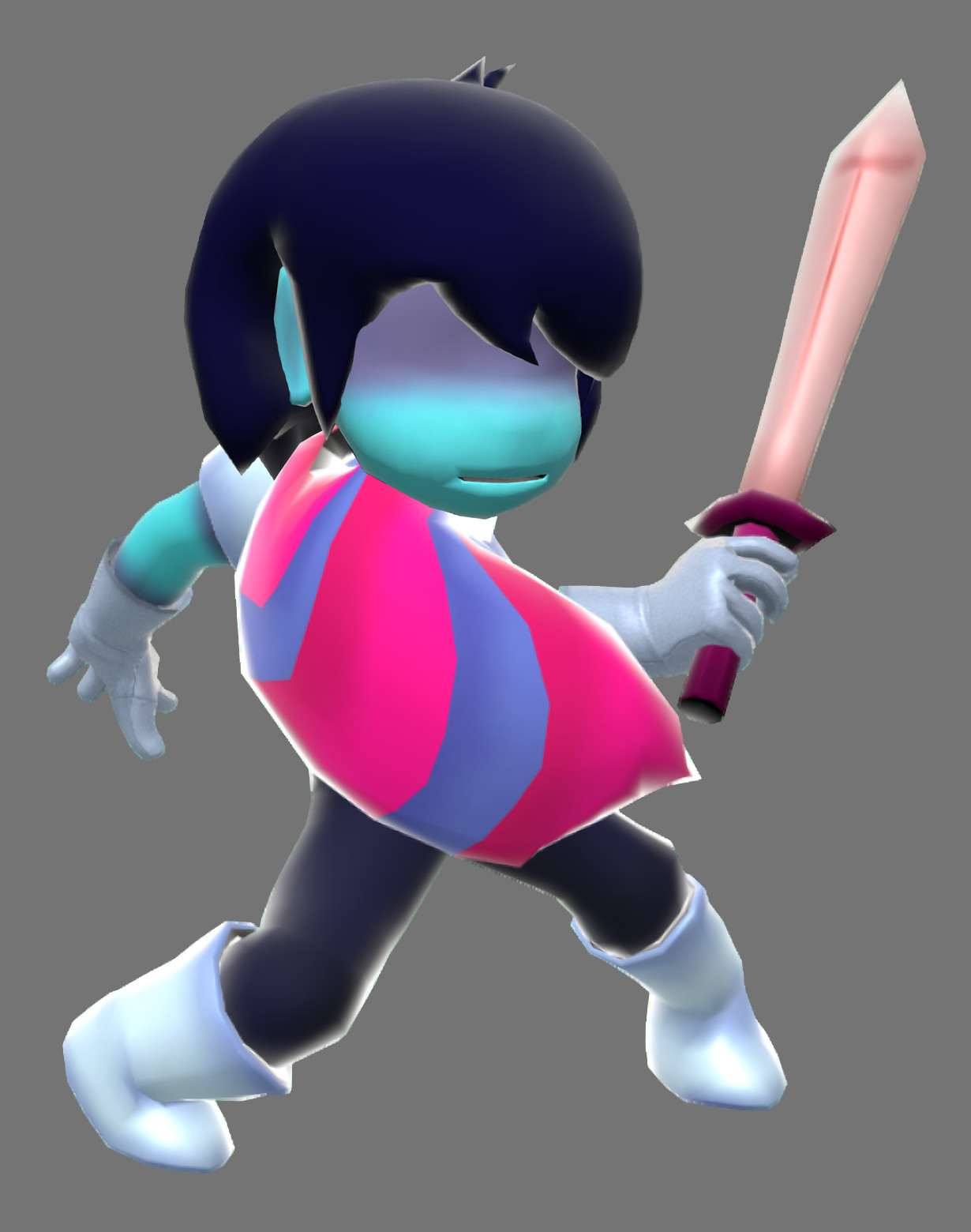 Deltarune Kris Mii Swordfighter + Deluxe Mod for Super Smash Bros ...