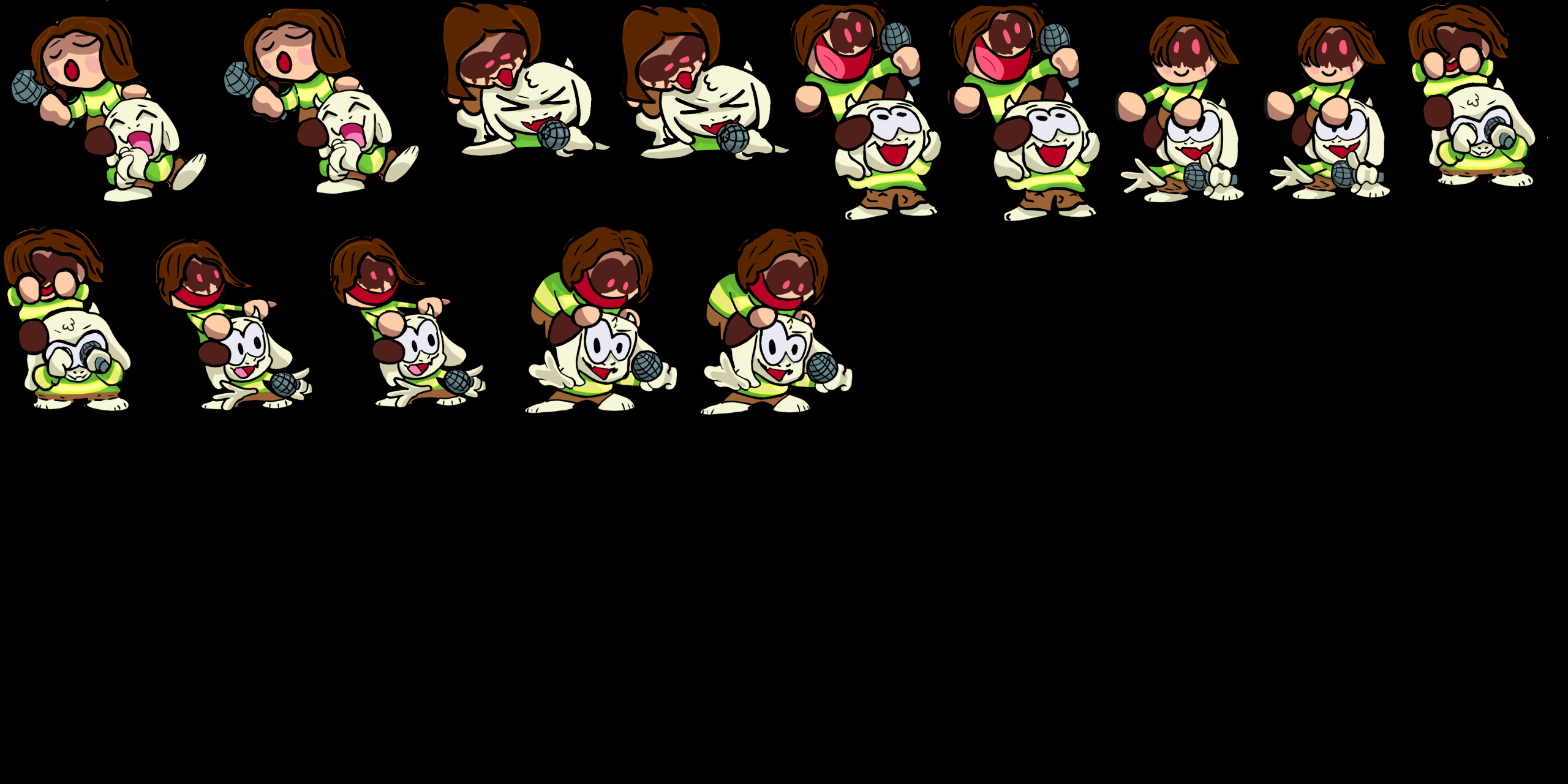 Asriel and Chara over SpookyKids [Friday Night Funkin'] [Mods]