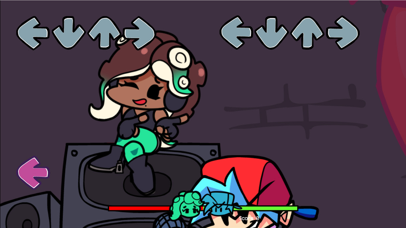 Marina Over GF (Splatoon) Mod for Friday Night Funkin' | FNF Mods