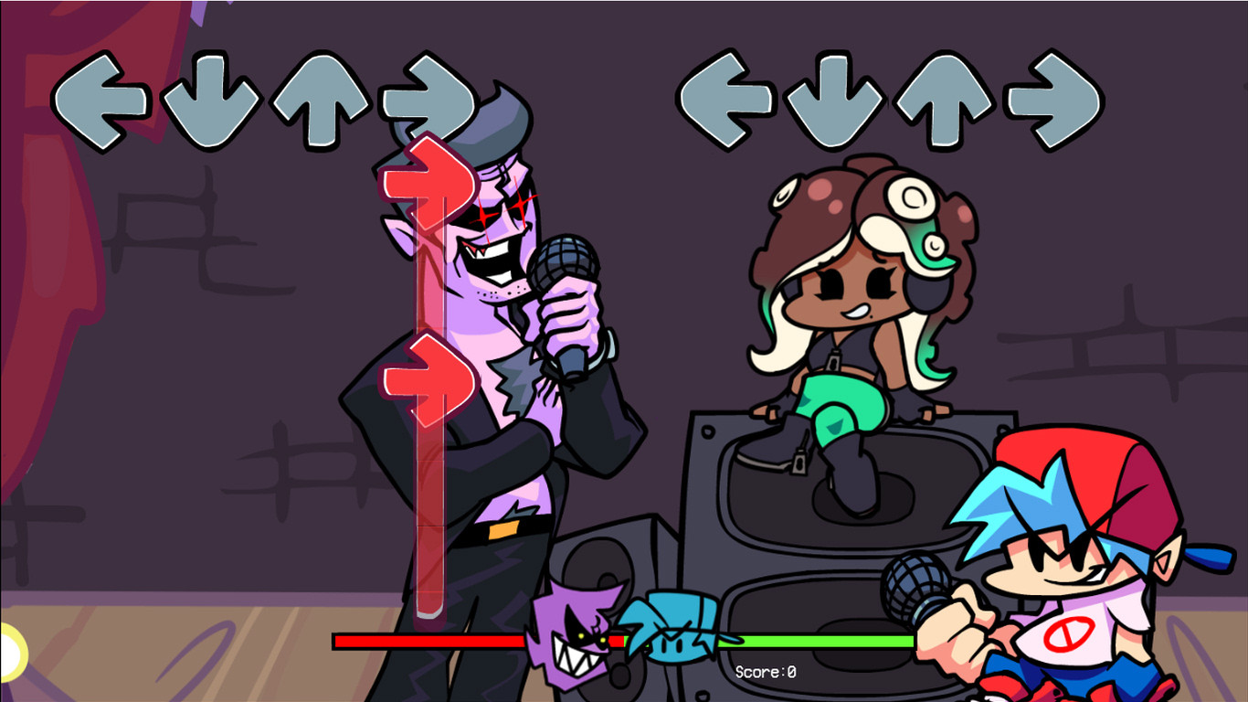 Marina Over GF (Splatoon) Mod for Friday Night Funkin' | FNF Mods