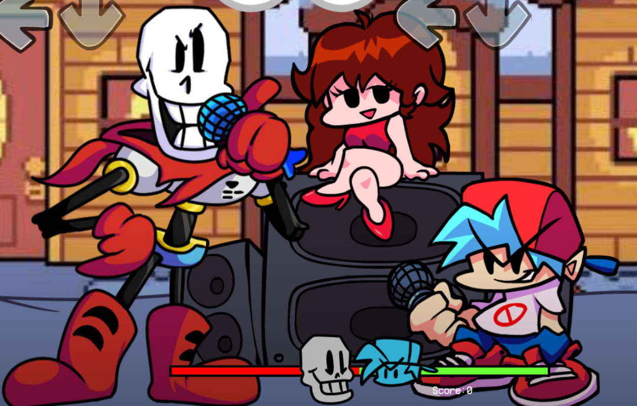 Papyrus over Daddy Dearest Mod for Friday Night Funkin' | FNF Mods