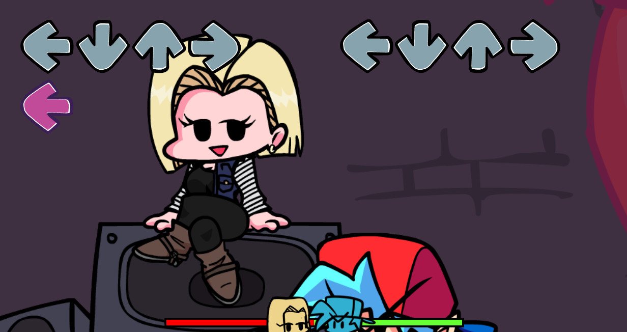 Android 18 over GF Mod for Friday Night Funkin' | FNF Mods