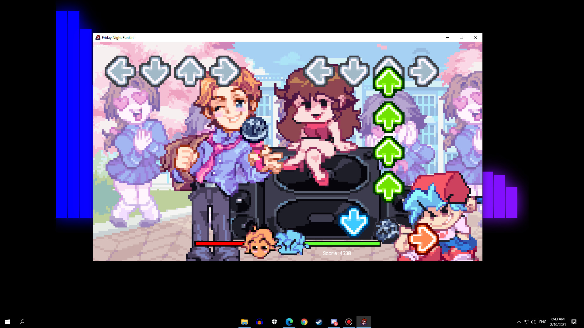 Senpai But Dinosaur Laser Fight Mod for Friday Night Funkin' | FNF Mods