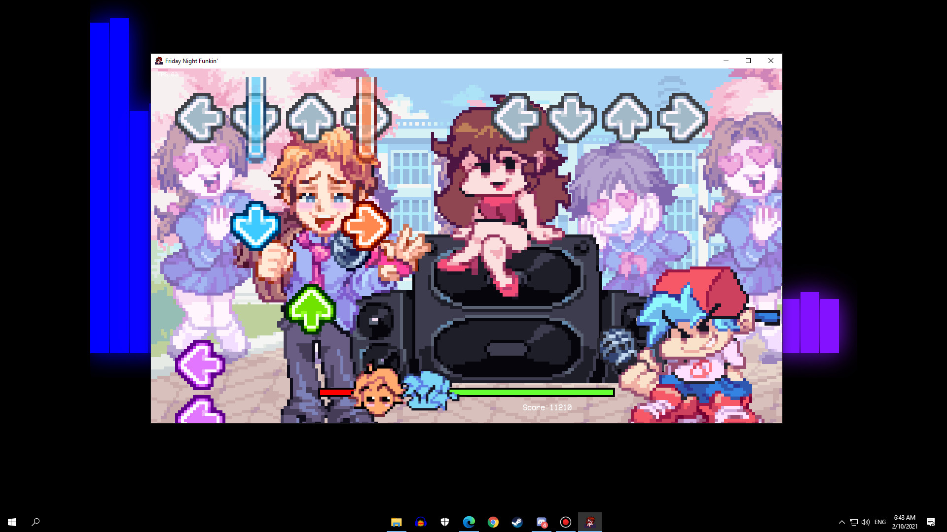 Senpai But Dinosaur Laser Fight Mod for Friday Night Funkin' | FNF Mods