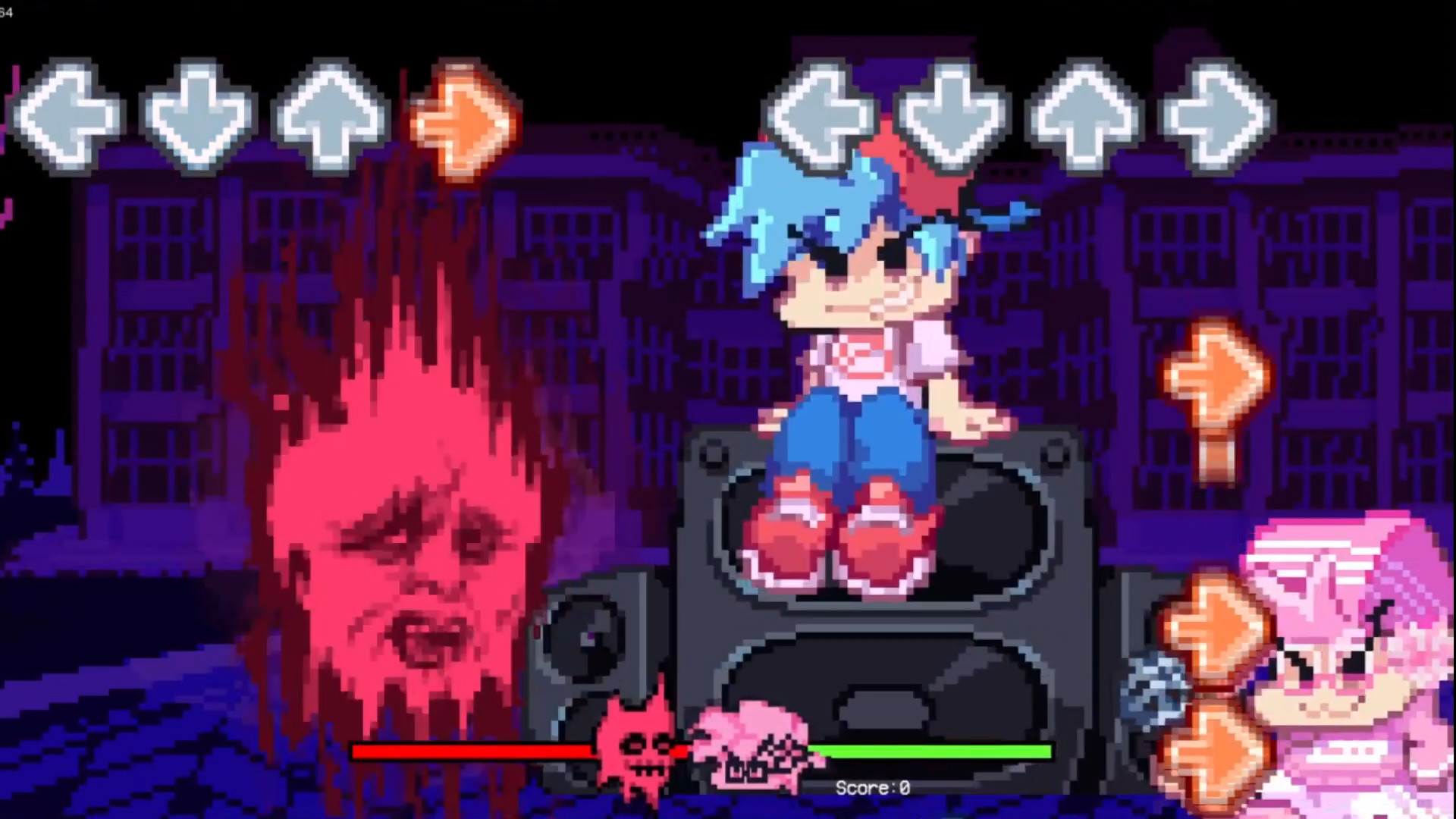 Pixel Boyfriend over Girlfriend Mod for Friday Night Funkin' | FNF Mods