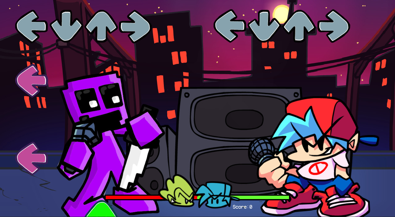 Pico replaced by Pixel Purple Guy Mod for Friday Night Funkin' | FNF Mods