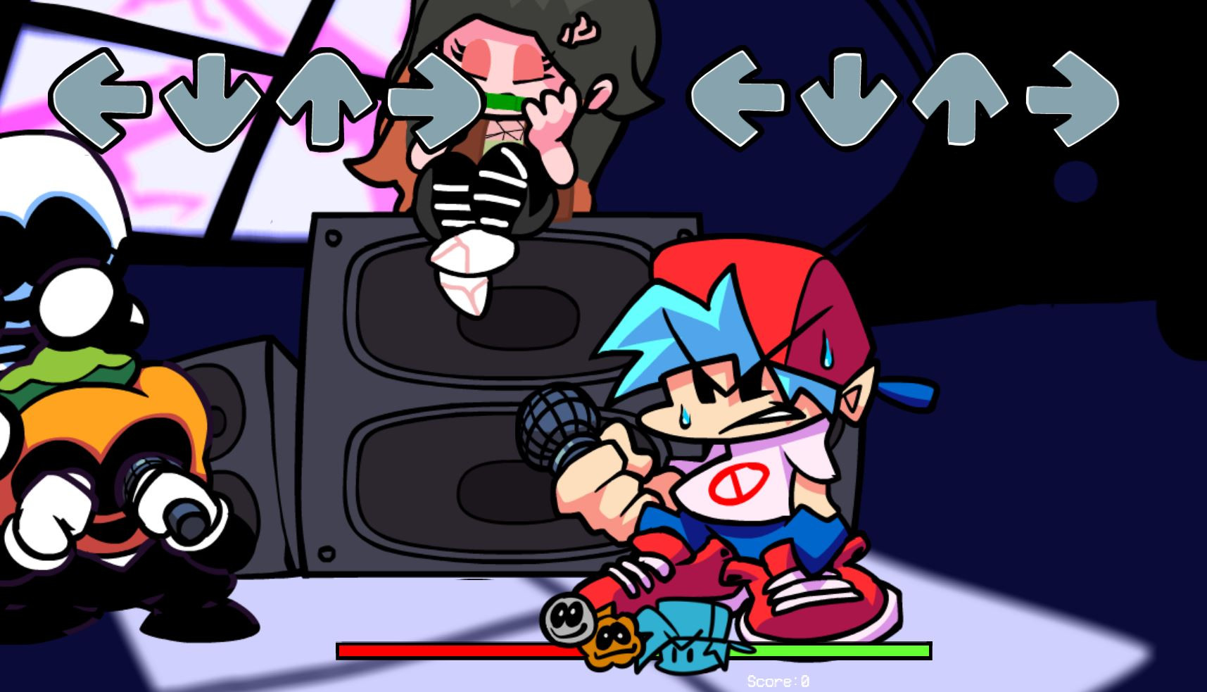 Nezuko over GF Mod for Friday Night Funkin' | FNF Mods