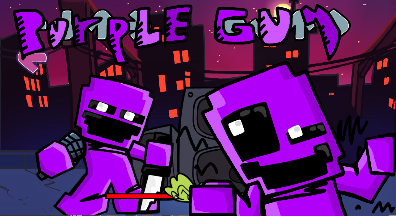 Pico replaced by Pixel Purple Guy Mod for Friday Night Funkin' | FNF Mods