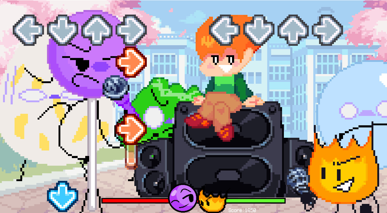 lollipop/BFB over senpai [Friday Night Funkin'] [Mods]