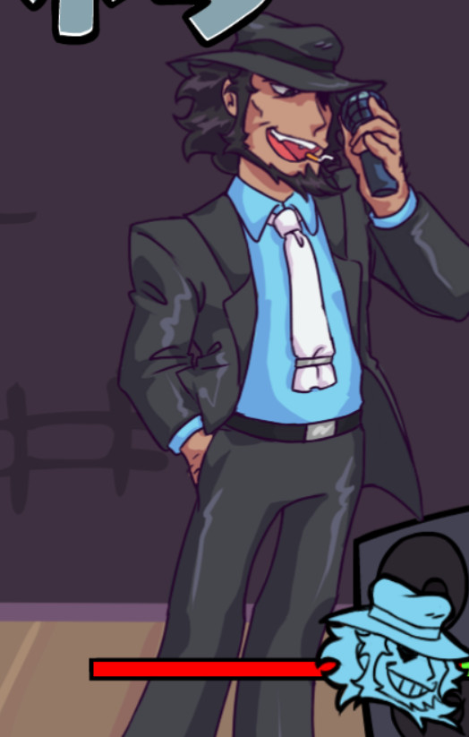 Daisuke Jigen over Dad Mod for Friday Night Funkin' | FNF Mods