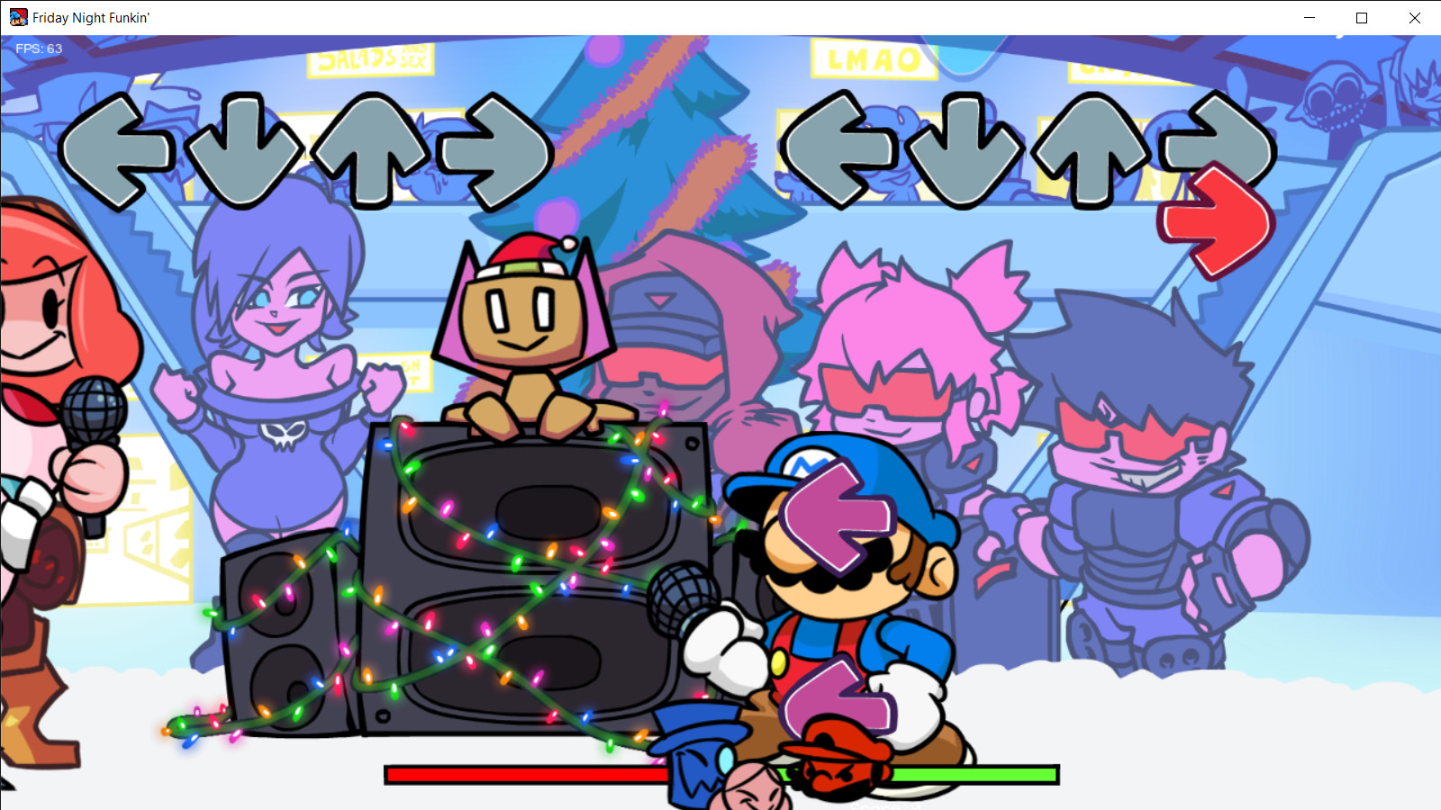 Paper Mario & Tippi + Cudge over BF & GF (Mod) [Friday Night Funkin ...