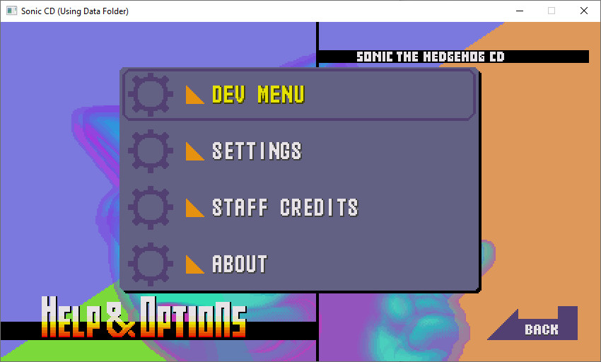 Fixed Decomp Menu [Sonic CD (2011)] [Mods]