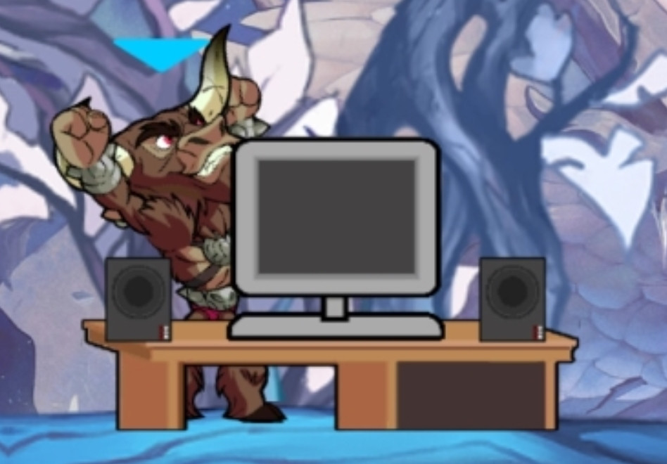 The Desk Slam taunt. Mod for Brawlhalla | BHalla Mods