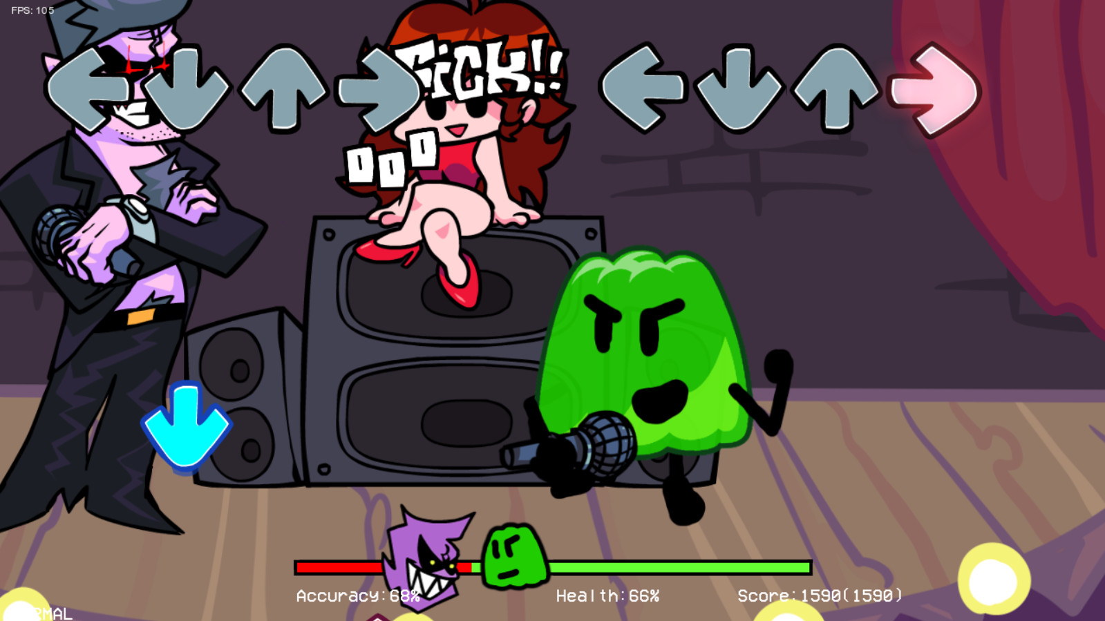 BFB Gelatin Boyfriend skin! (Uncomplete) Mod for Friday Night Funkin ...