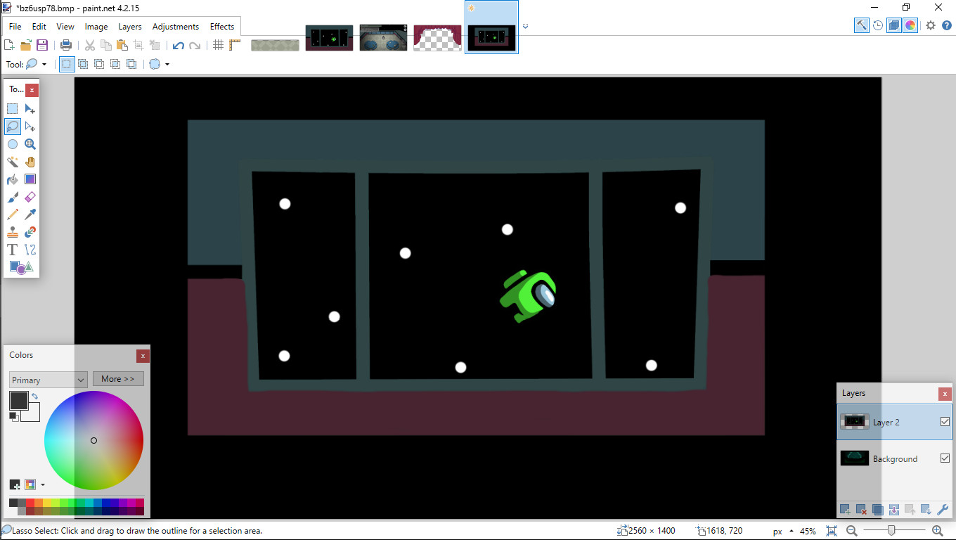 Skeld background over stage. [Friday Night Funkin'] [Mods]