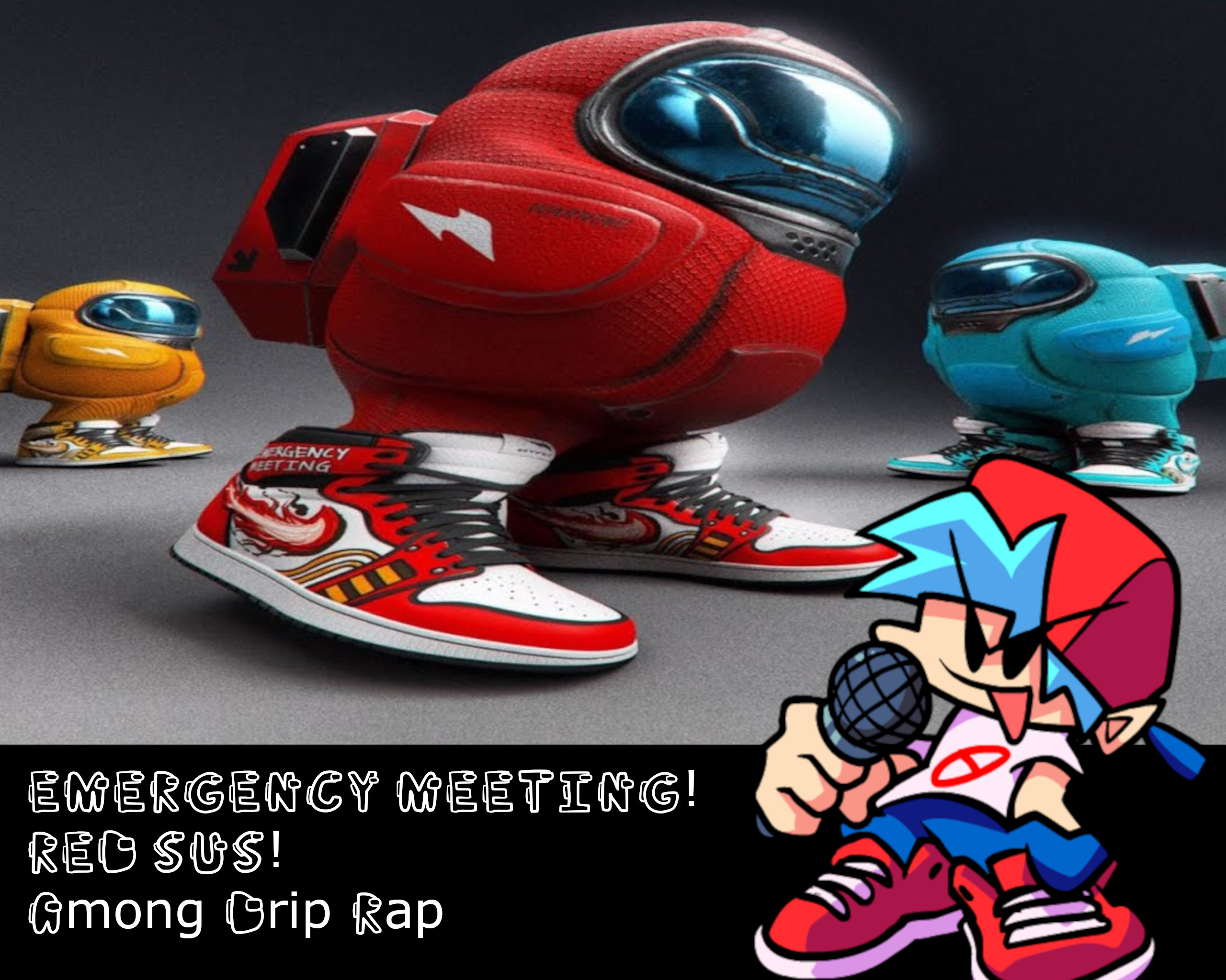 Emergency Meeting! Red Sus! Among Drip lyrics [Friday Night Funkin'] [Mods]