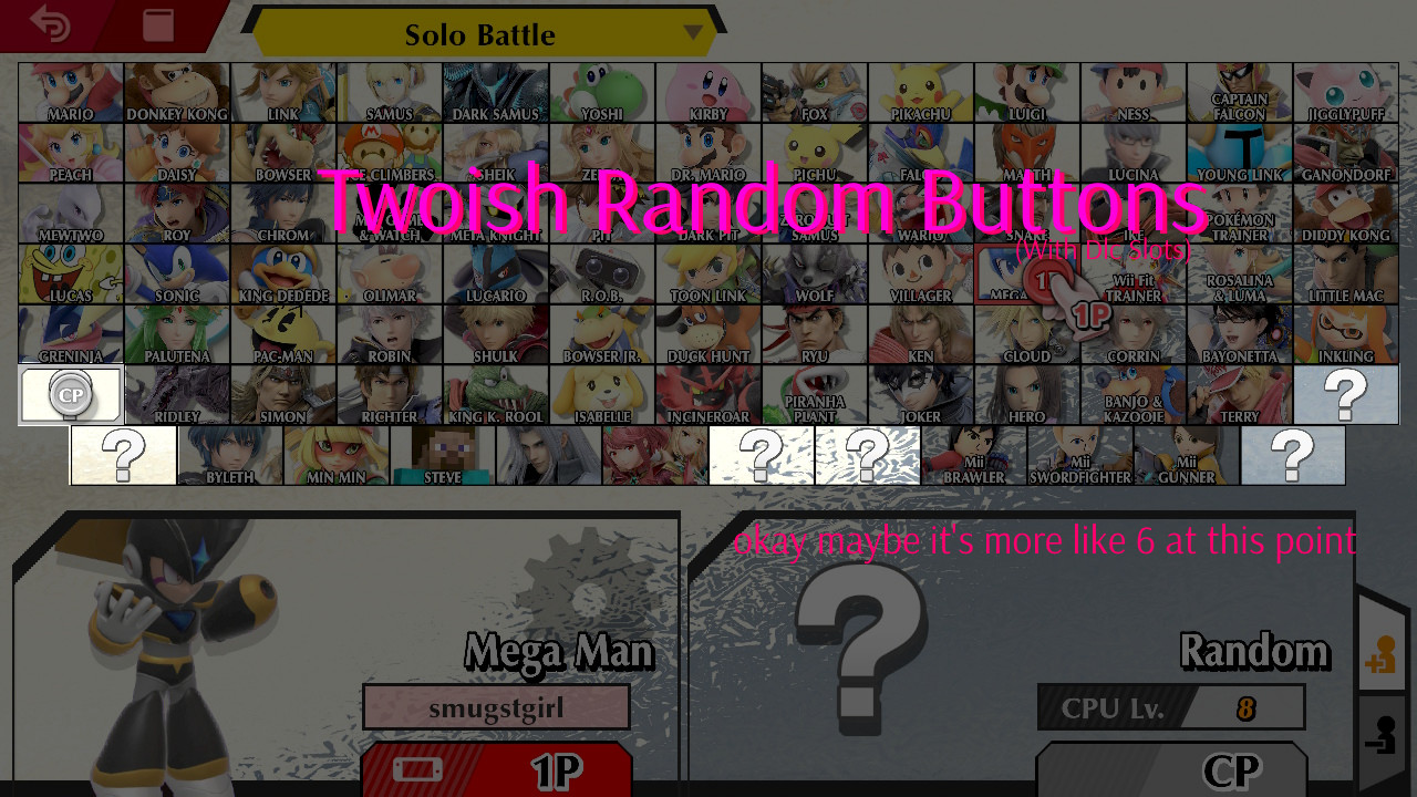 Twoish Random Buttons [Super Smash Bros. Ultimate] [Mods]