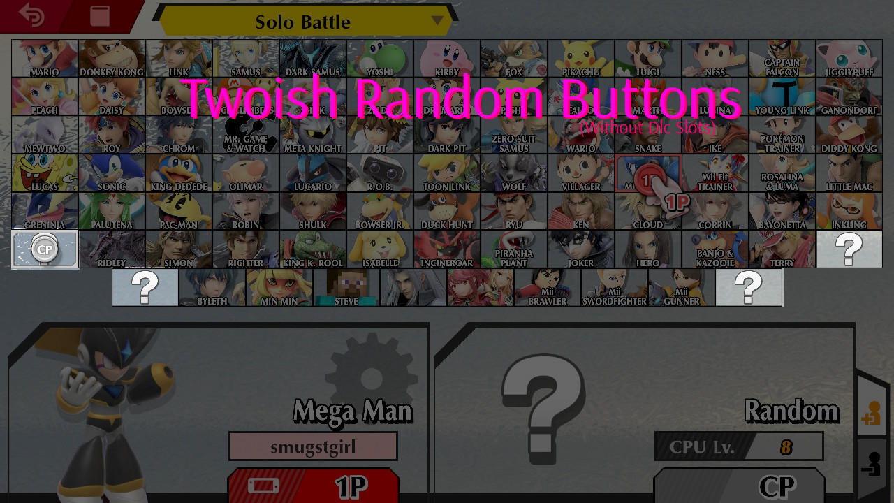 Twoish Random Buttons [Super Smash Bros. Ultimate] [Mods]