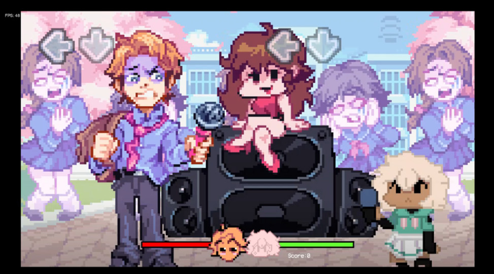 Xyn over Boyfriend mod! [OC] Mod for Friday Night Funkin' | FNF Mods