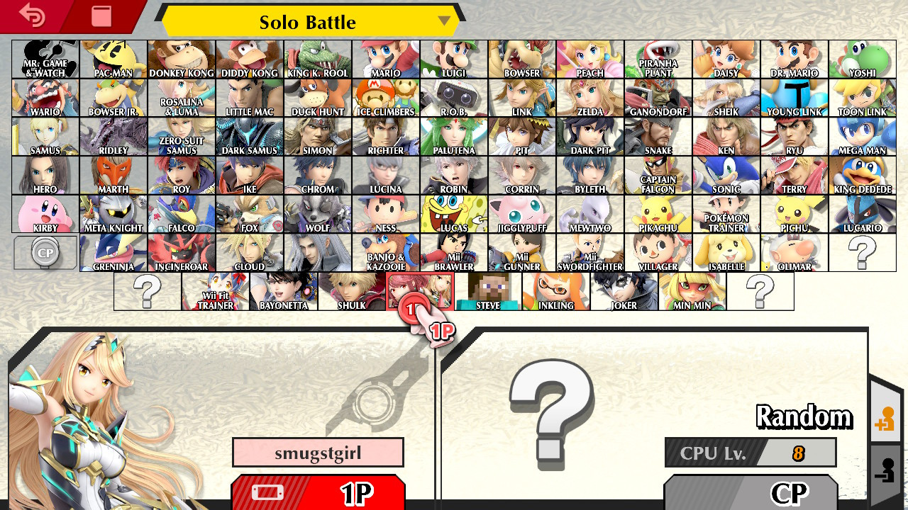 CSS by Series and Release then Alphabetical Mod for Super Smash Bros ...