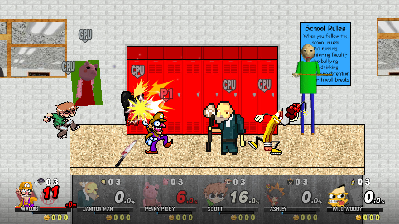 Baldi's Basics - Schoolhouse (9.3/CMC+) Mod for Super Smash Bros ...