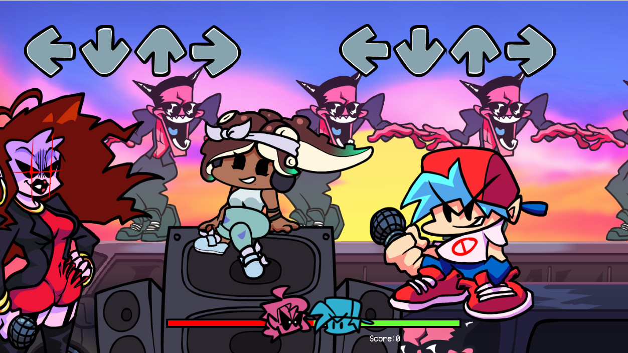 Marina Over GF (Splatoon) Mod for Friday Night Funkin' | FNF Mods