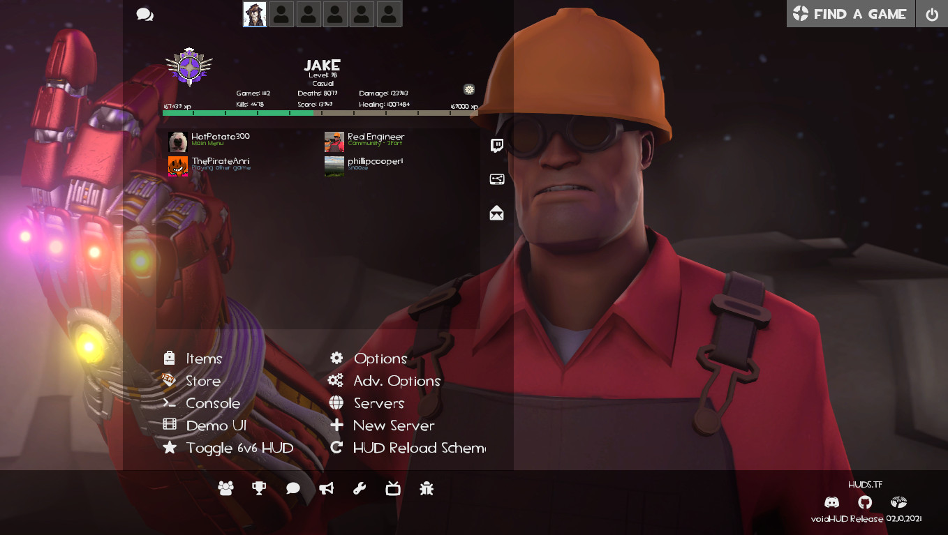 Engineer Gaming main menu Mod for Team Fortress 2 | TF2 Mods