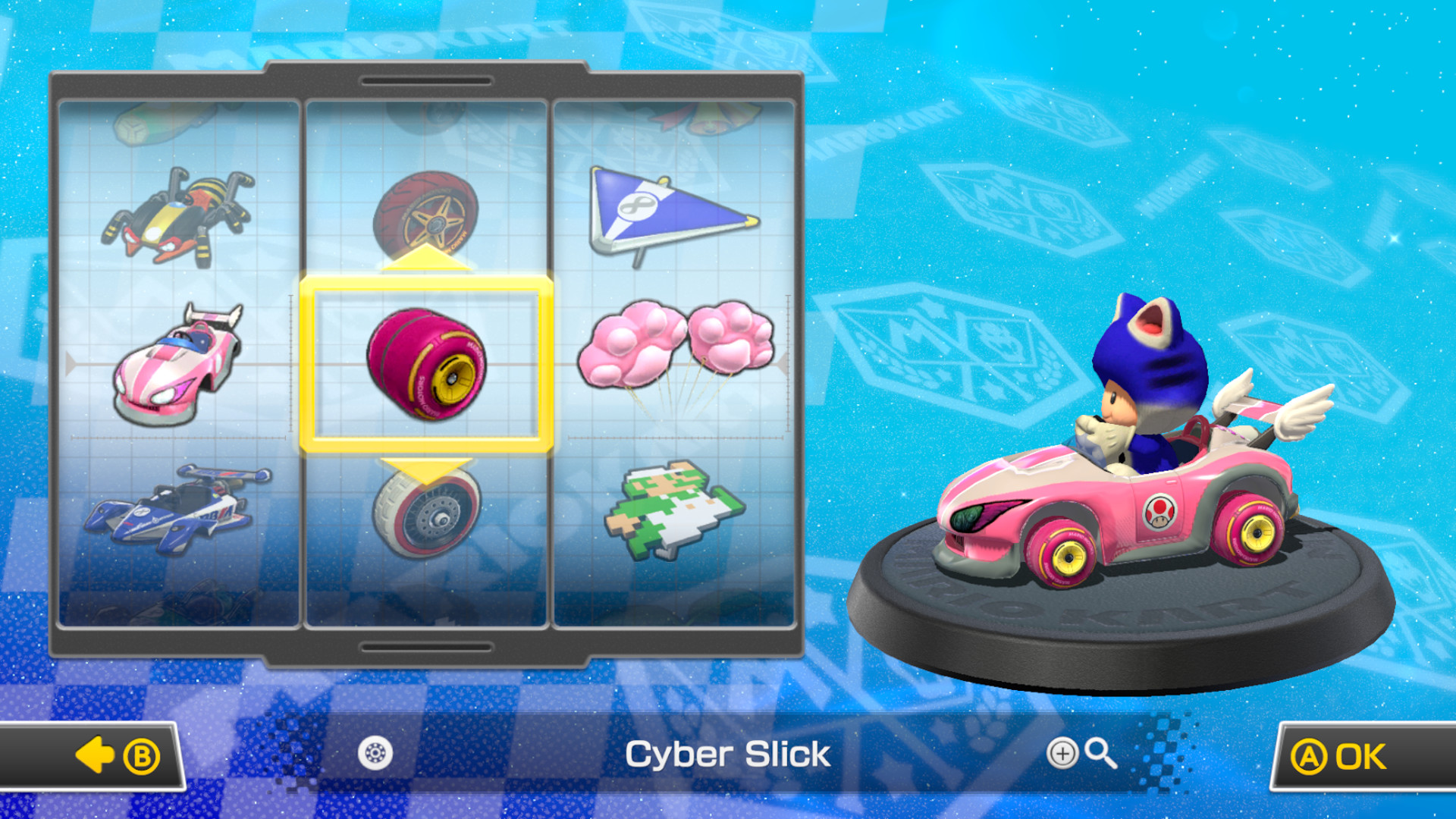 Pink Slick Tires from MKT Mod for Mario Kart 8 | MK8 Mods