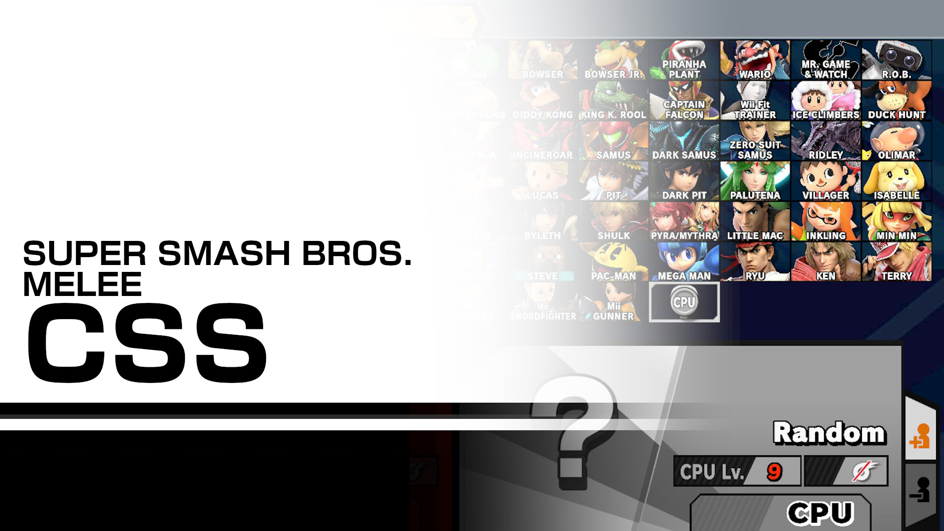 Smash Bros. Melee CSS [Super Smash Bros. Ultimate] [Mods]