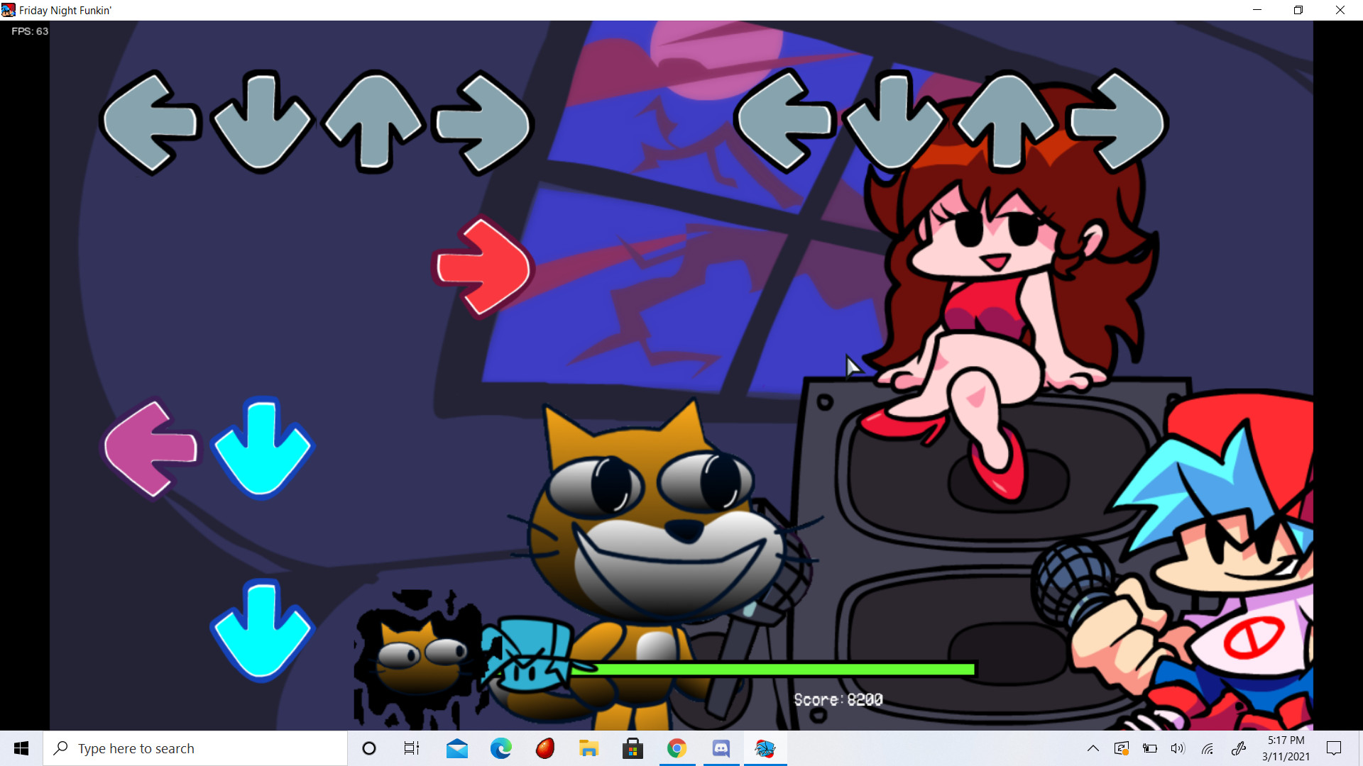 Happy Cat Over Monster (REMADE) Mod for Friday Night Funkin' | FNF Mods