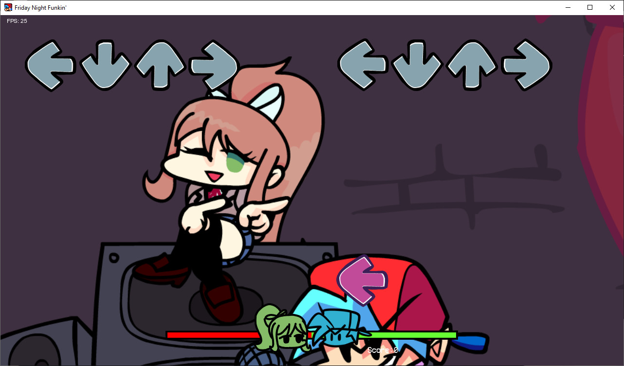 DDLC girls over GF Mod for Friday Night Funkin' | FNF Mods