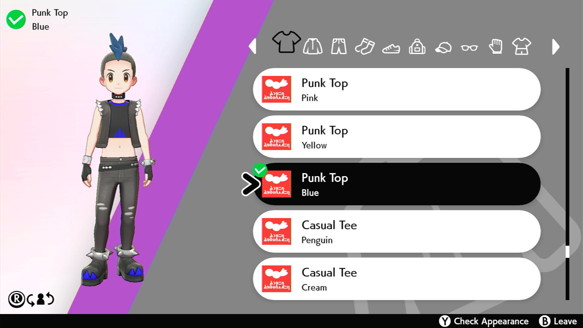 Punk Undershirts (Boys) Mod for Pokemon Sword & Shield | SWSH Mods