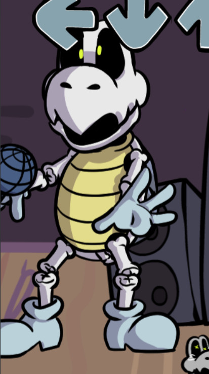 Dry Bones over Skid & Pump Mod for Friday Night Funkin' | FNF Mods