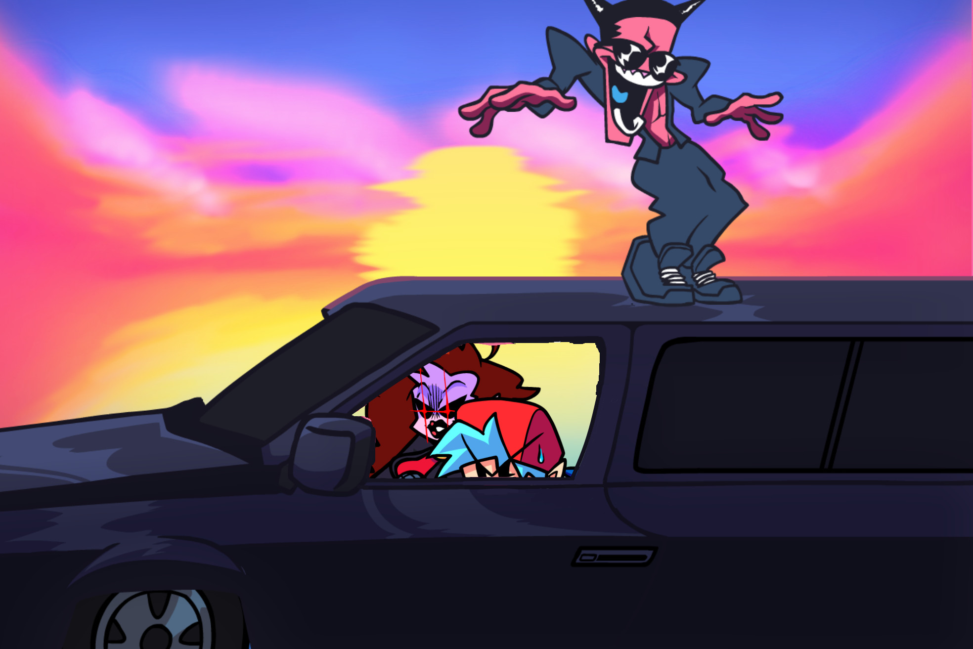 parrapa the rapper car rap [Friday Night Funkin'] [Mods]