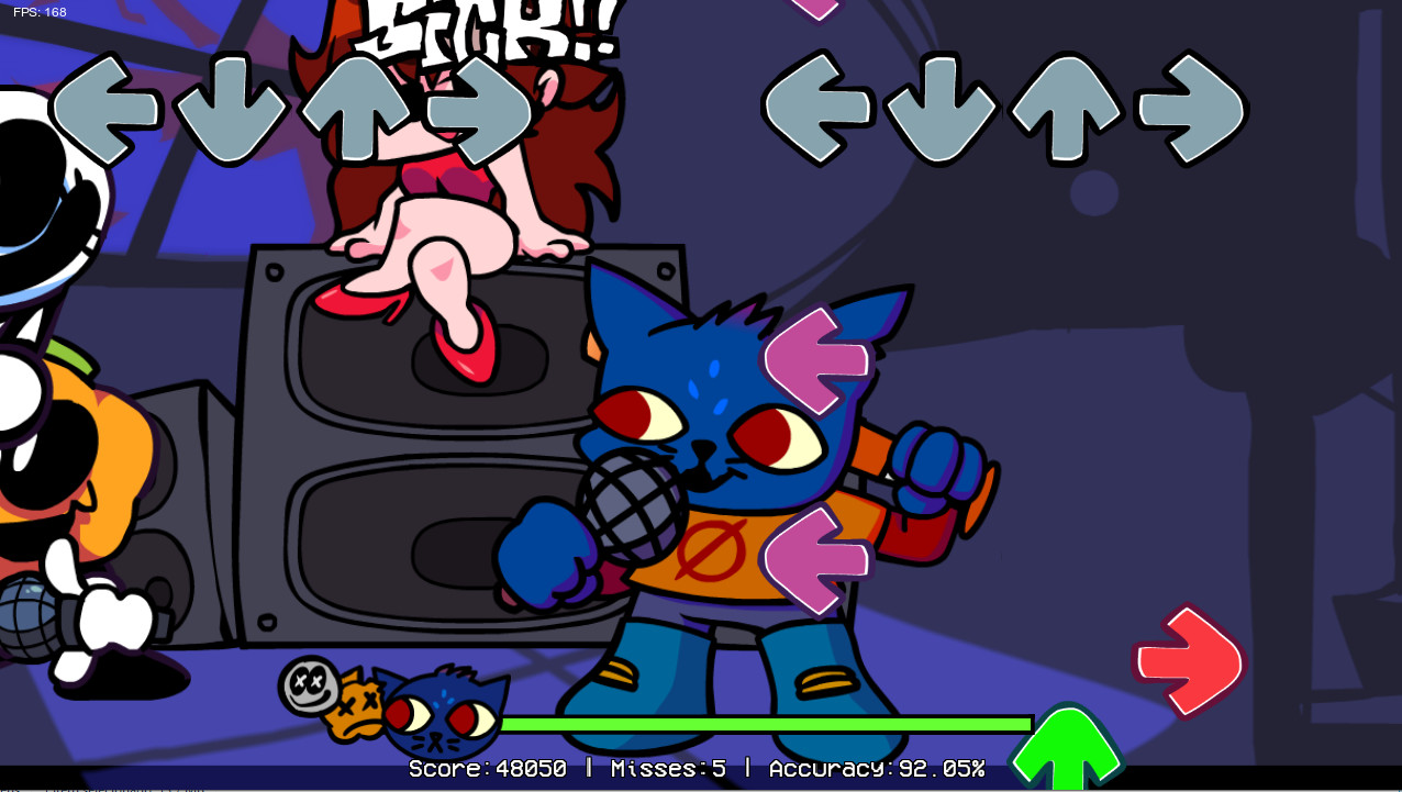 Mae Borowski over Boyfriend Mod for Friday Night Funkin' | FNF Mods