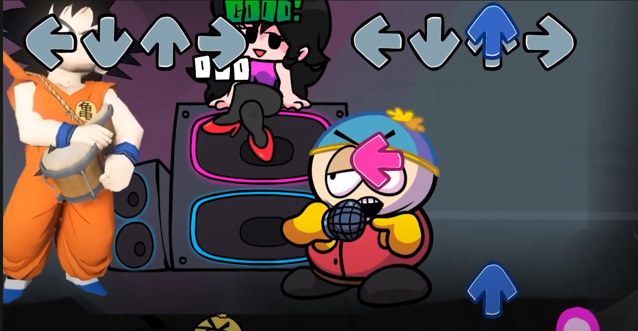 Son Goku over Daddy Dearest Mod for Friday Night Funkin' | FNF Mods