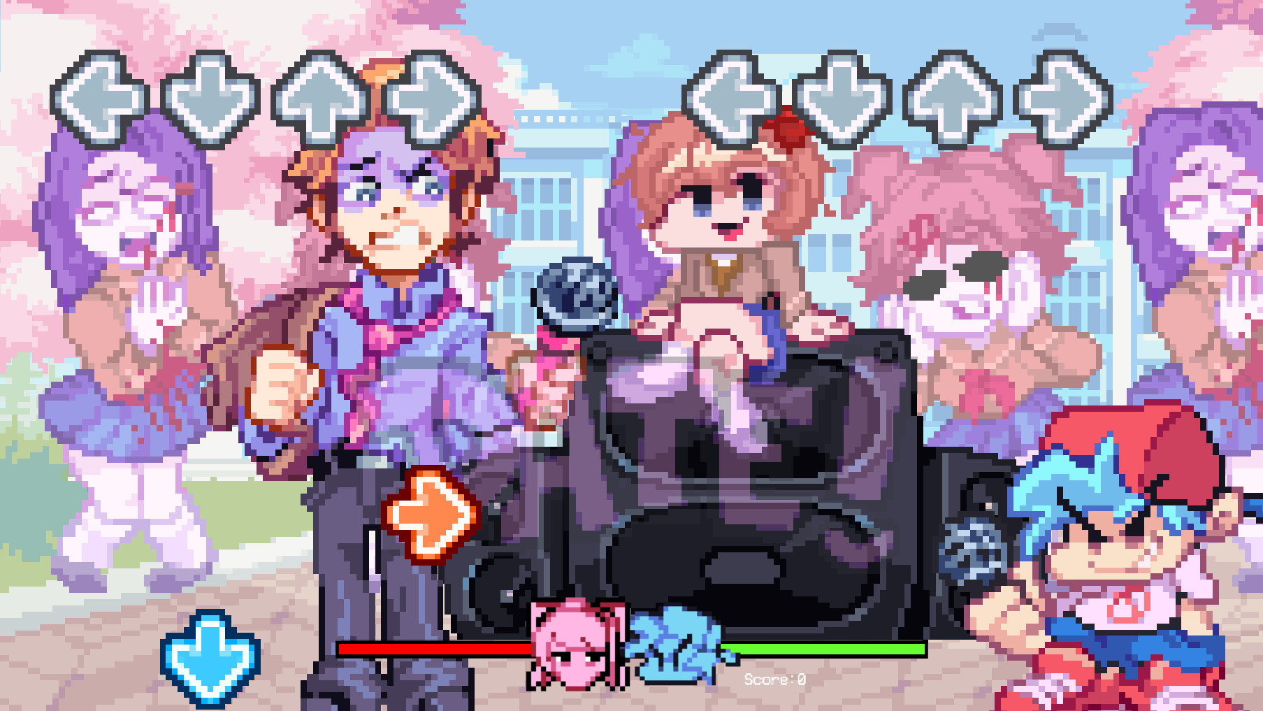 DDLC over background characters and GF (Week 6) Mod for Friday Night ...