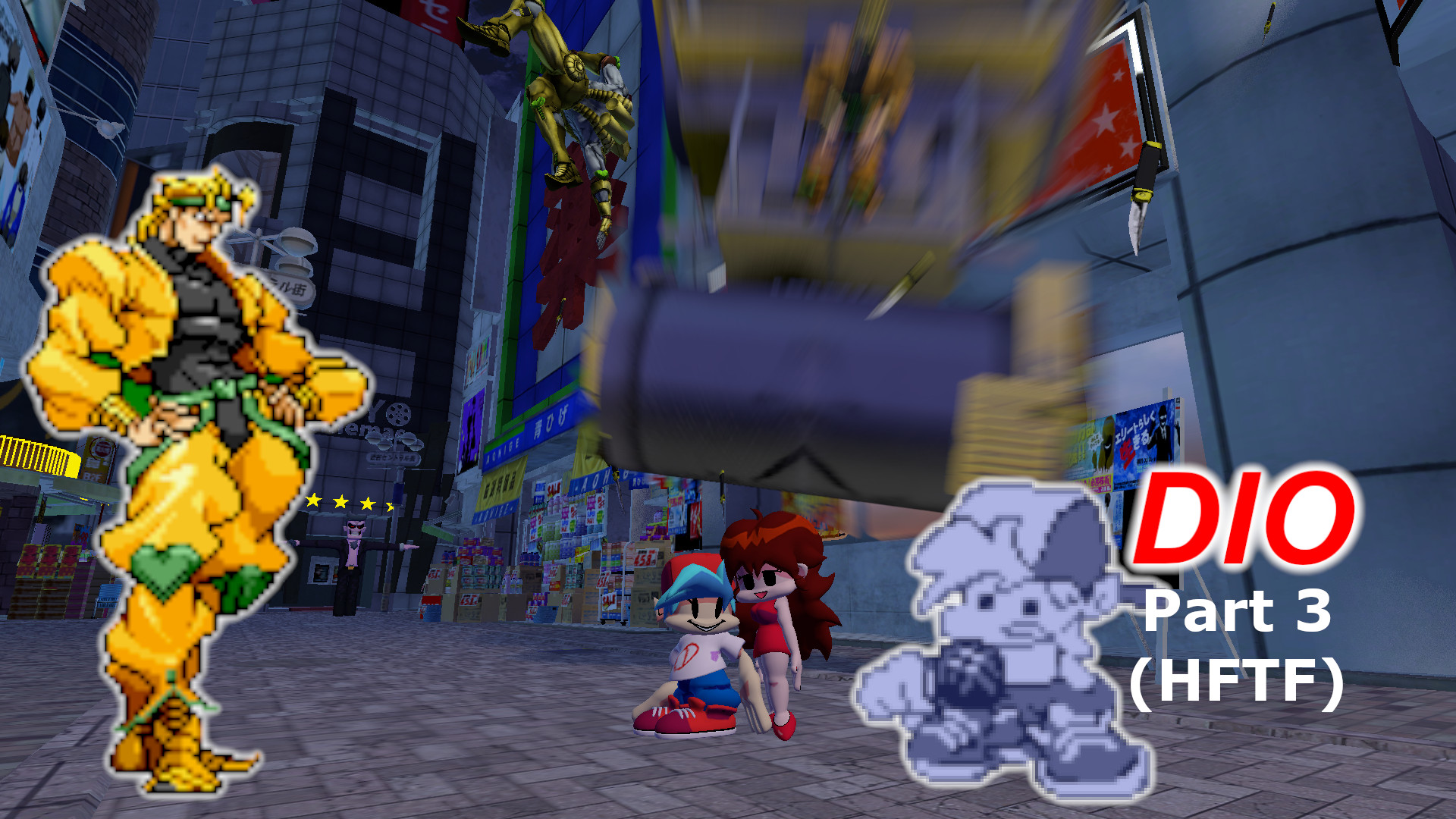 Part 3 DIO (HFTF) Over Senpai [Friday Night Funkin'] [Mods]