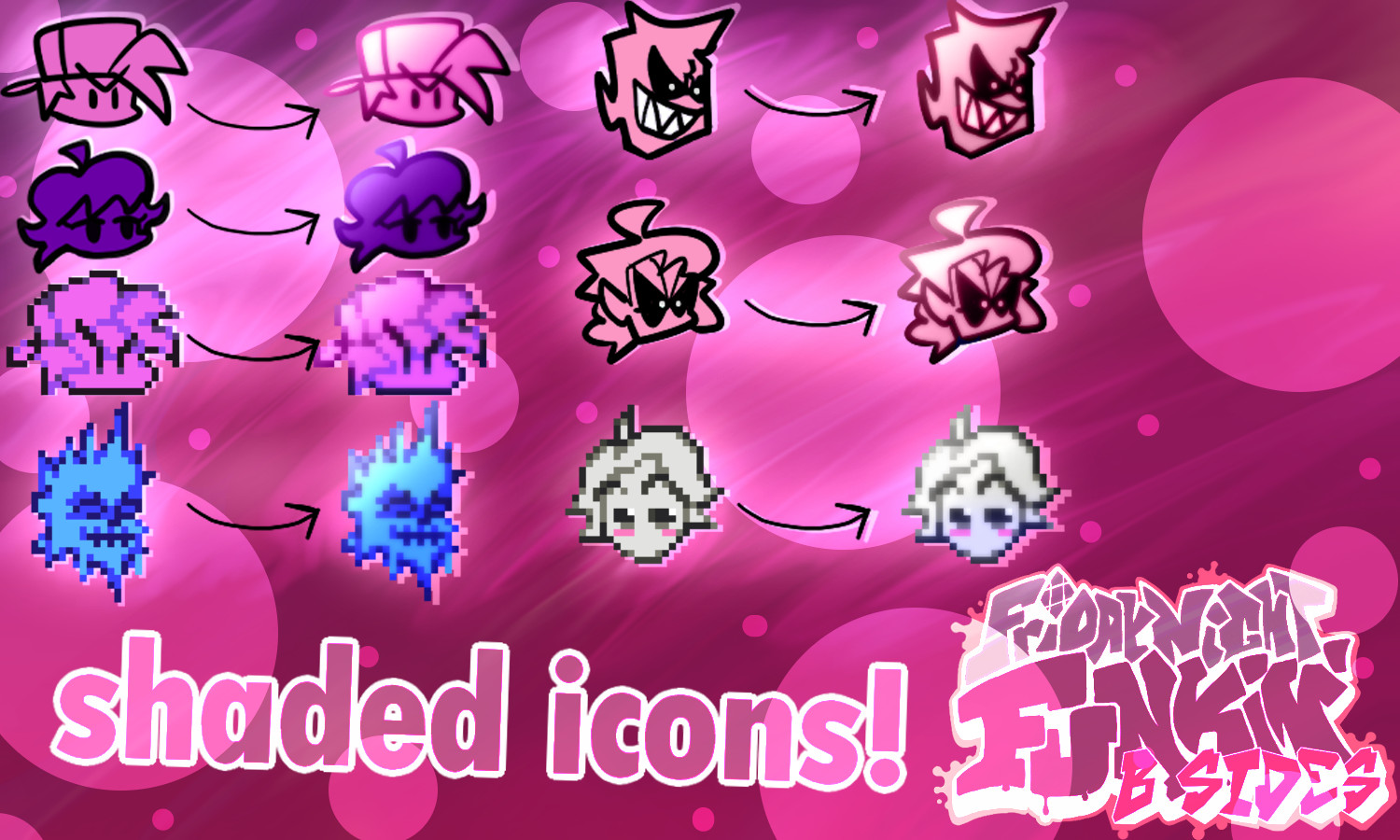 FNF Shaded B-SIDE icons [Friday Night Funkin'] [Mods]