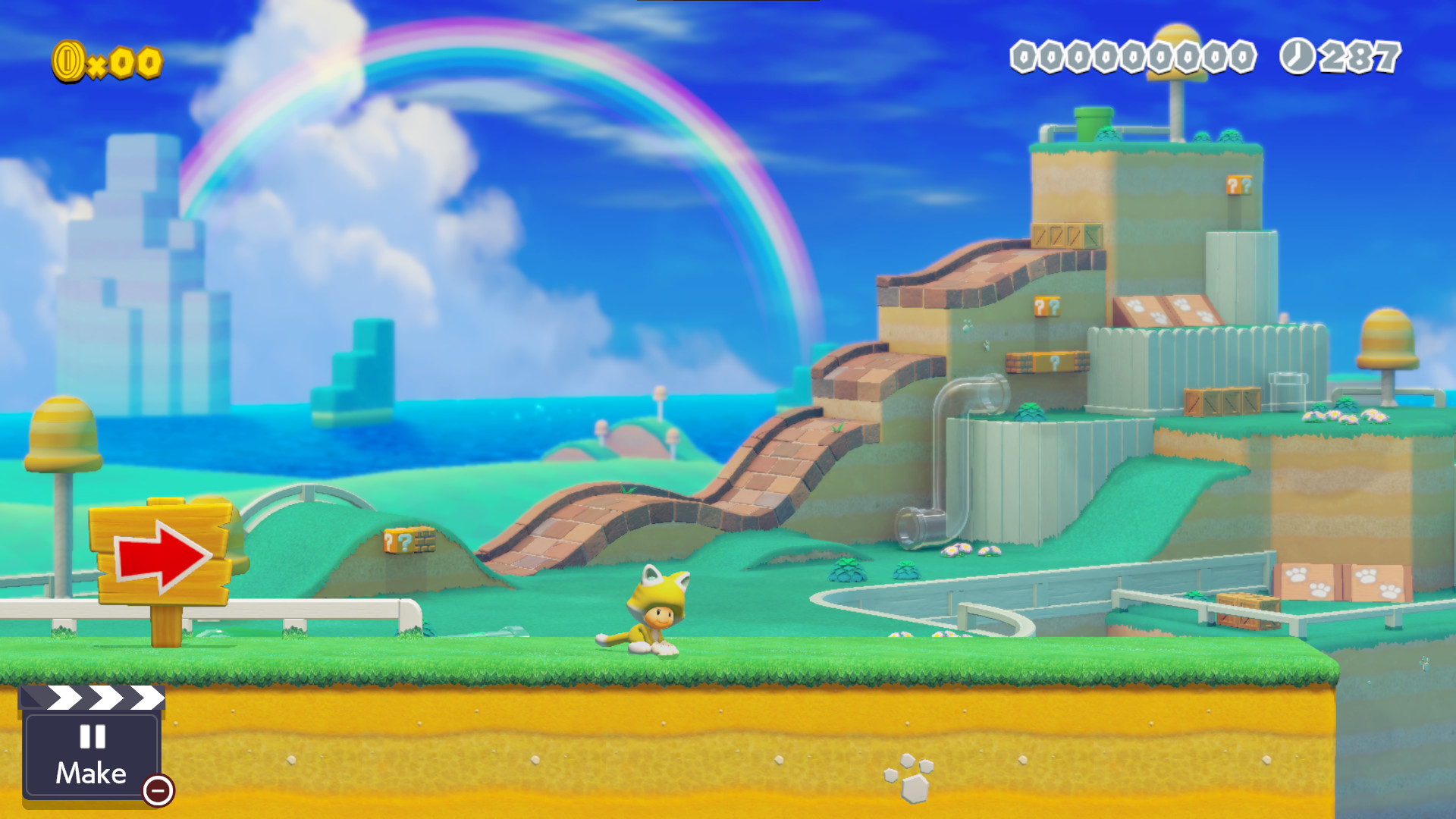 Yellow Toad (3DW & WiiU) Mod for Super Mario Maker 2 | SMM2 Mods