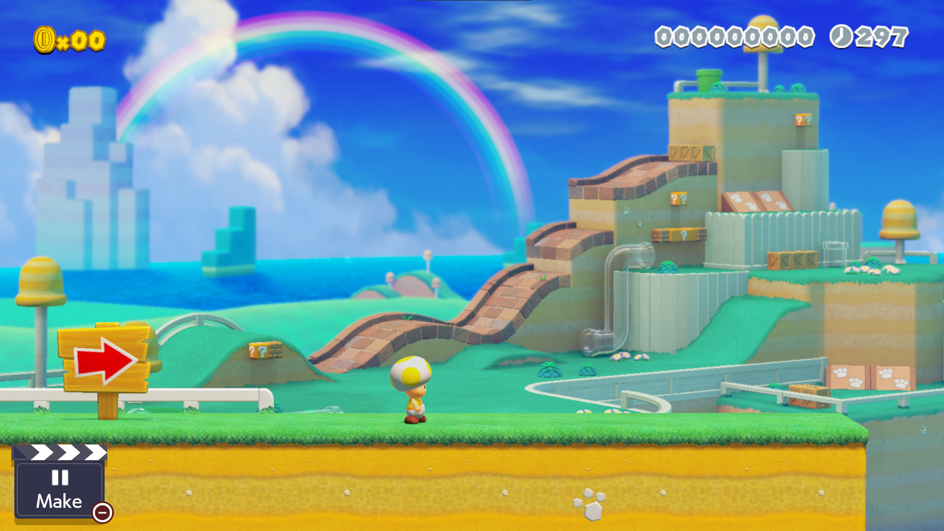 Yellow Toad (3DW & WiiU) Mod for Super Mario Maker 2 | SMM2 Mods