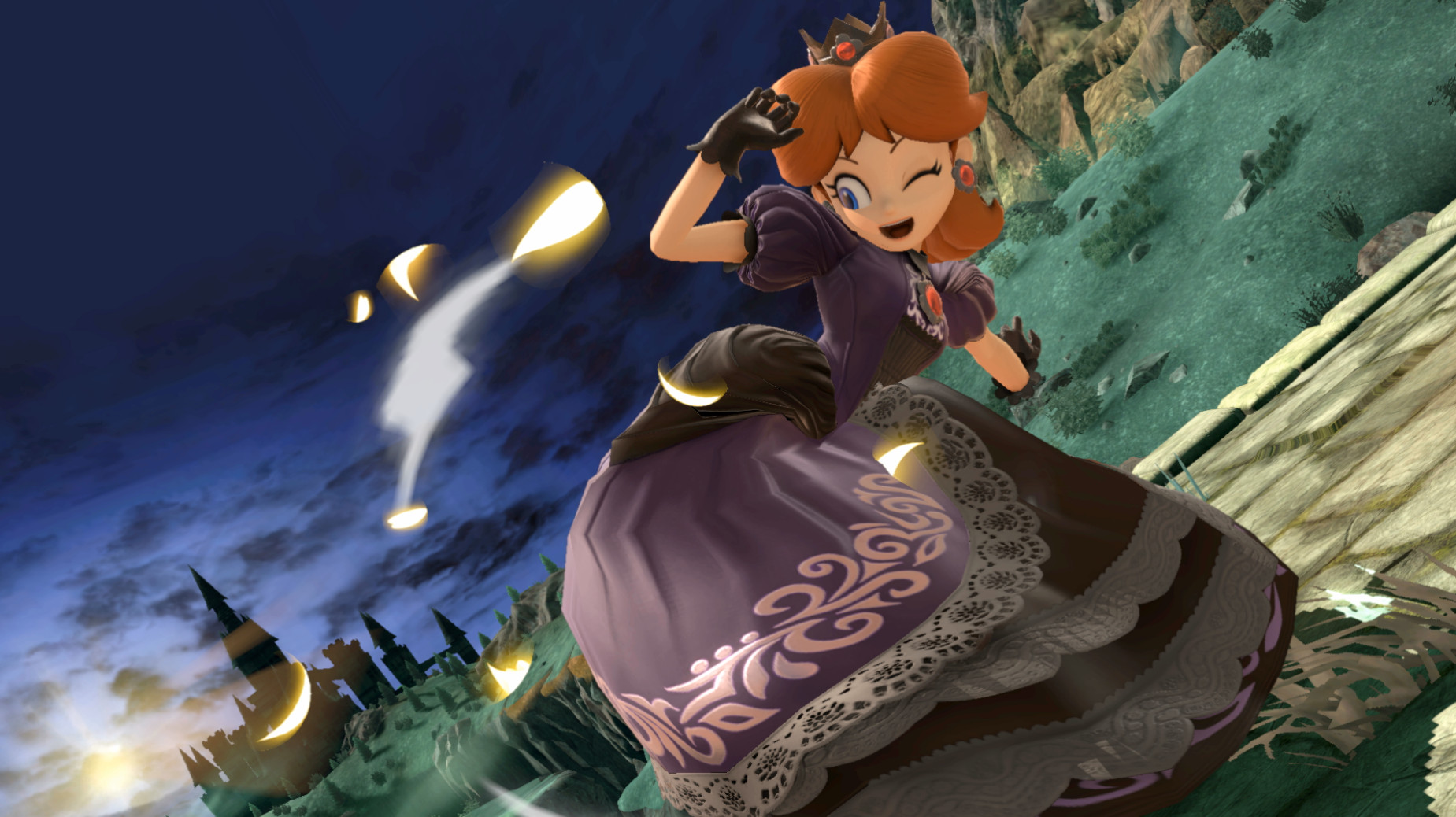 Black and Purple Daisy Mod for Super Smash Bros. Ultimate | SSBU Mods