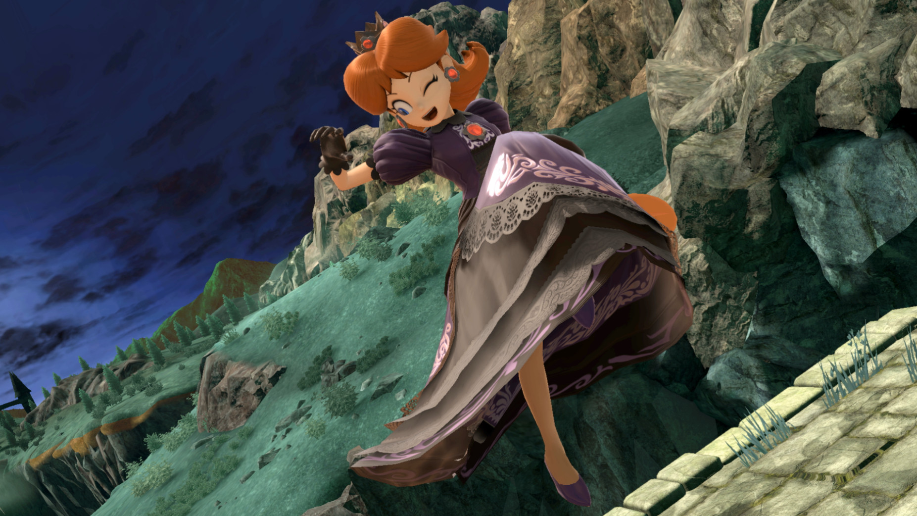 Black and Purple Daisy Mod for Super Smash Bros. Ultimate | SSBU Mods
