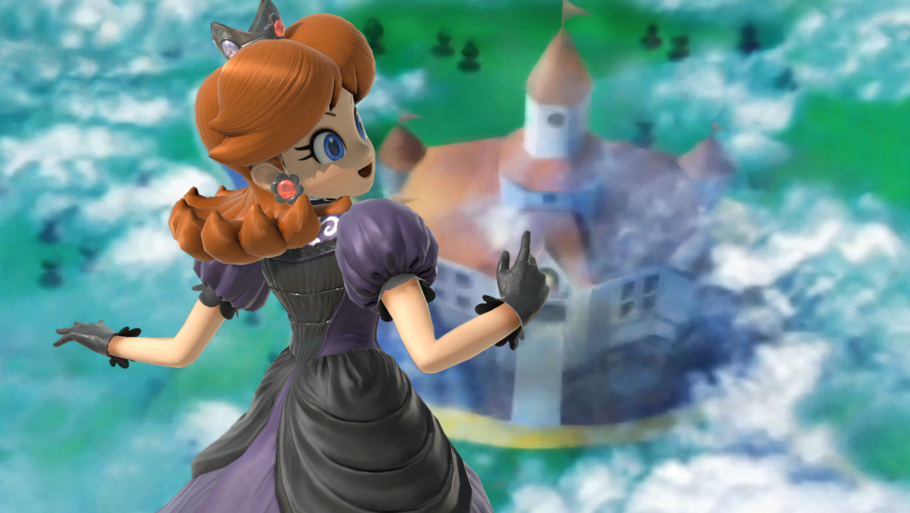 Black and Purple Daisy Mod for Super Smash Bros. Ultimate | SSBU Mods
