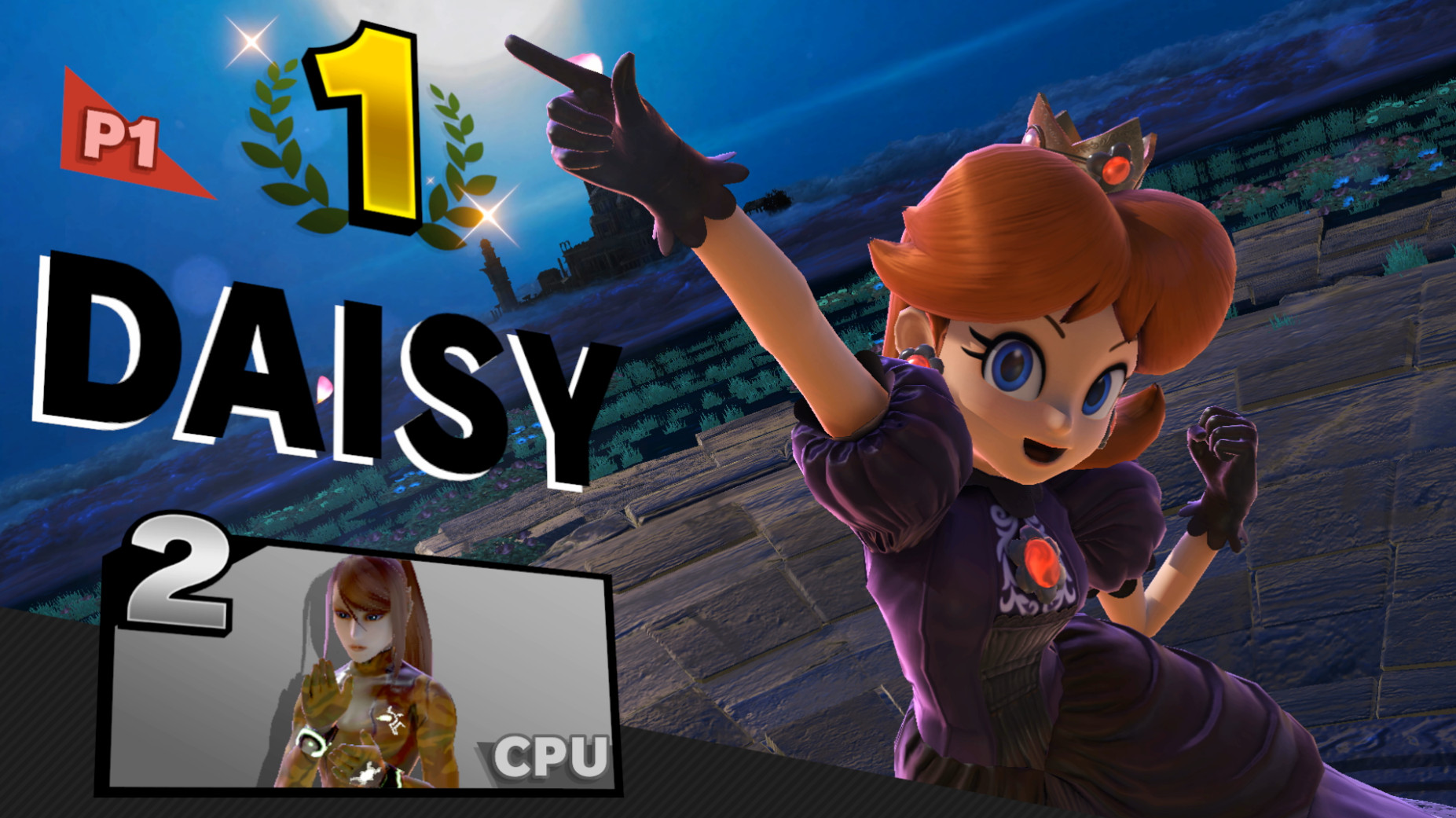Black and Purple Daisy Mod for Super Smash Bros. Ultimate | SSBU Mods