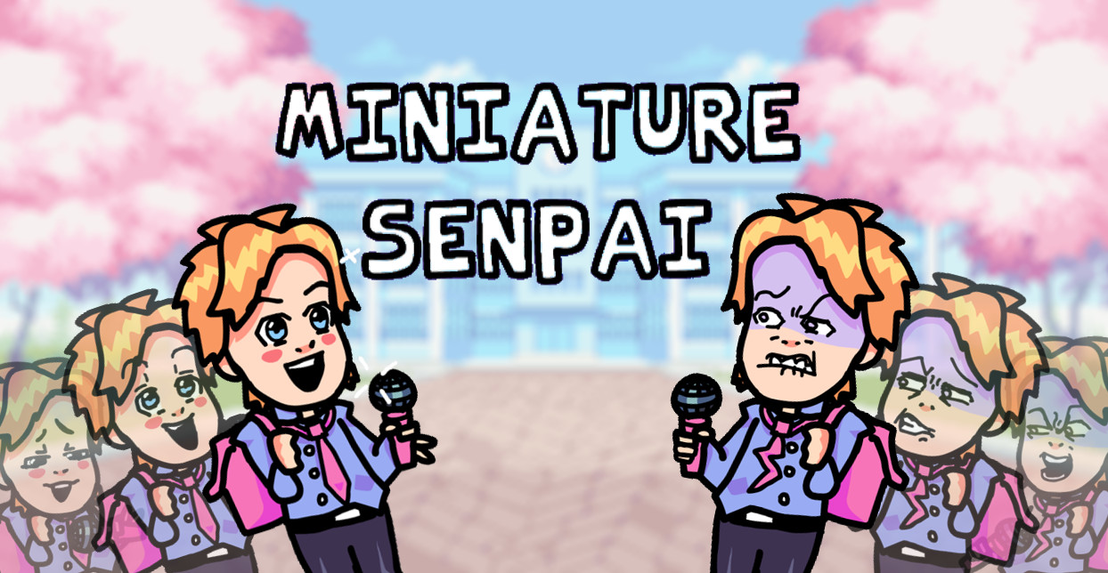 Miniature Senpai over Boyfriend [Friday Night Funkin'] [Mods]