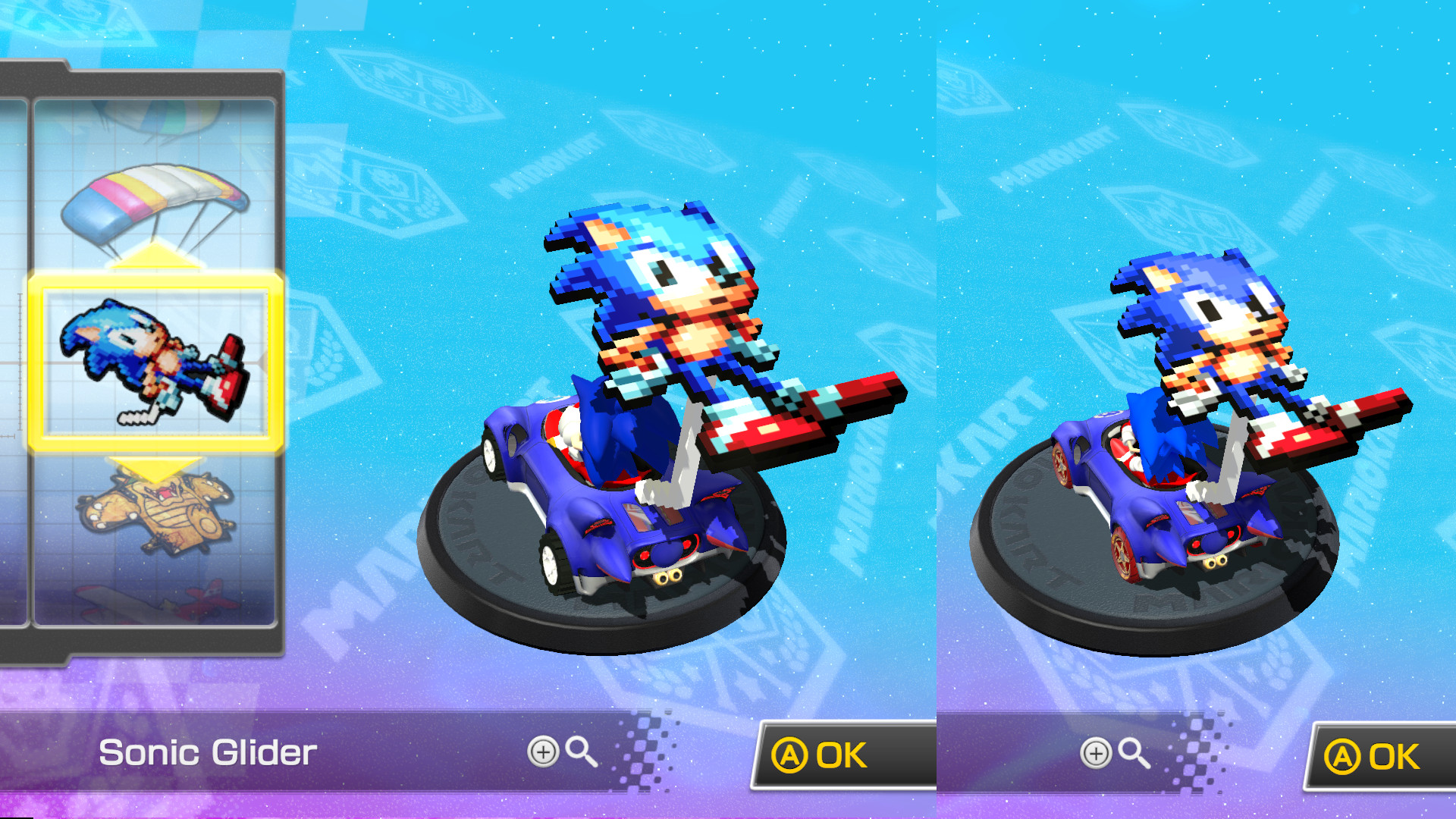 Sonic Glider Mod for Mario Kart 8 | MK8 Mods