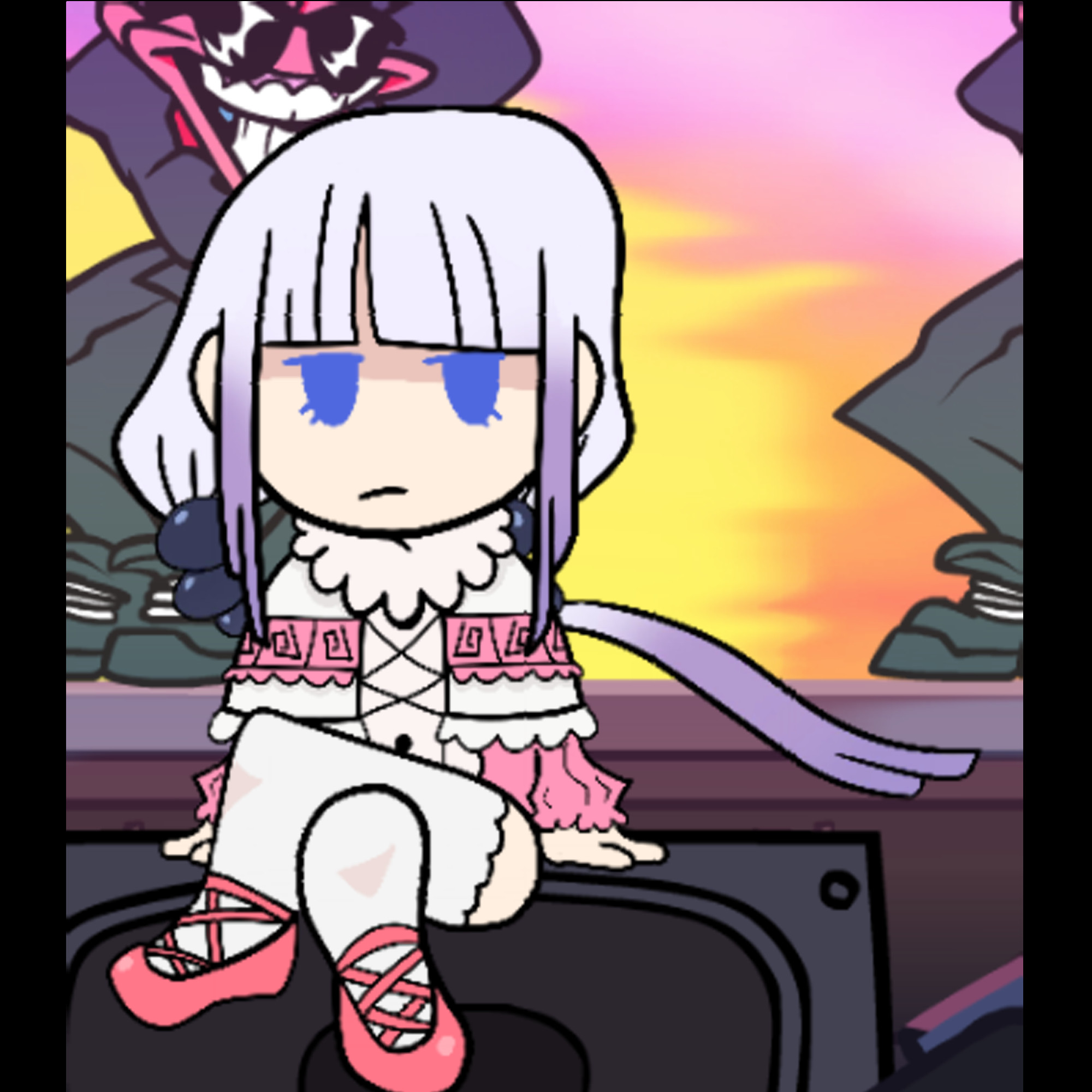 Kanna Kamui: Over Gf Mod for Friday Night Funkin' | FNF Mods